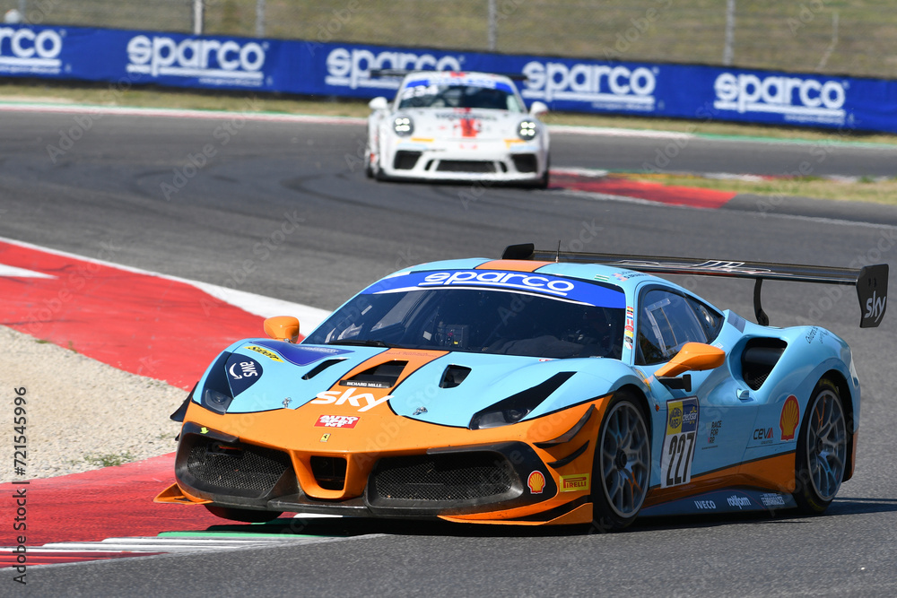 Scarperia, 29 September 2023: Ferrari 488 of team Pellin Racing drive ...
