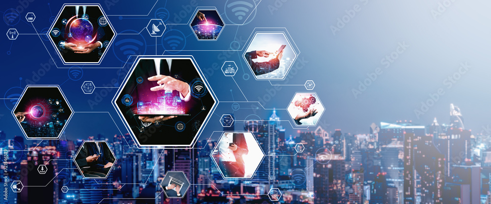 Communication technology , smart connection IOT and people network ...