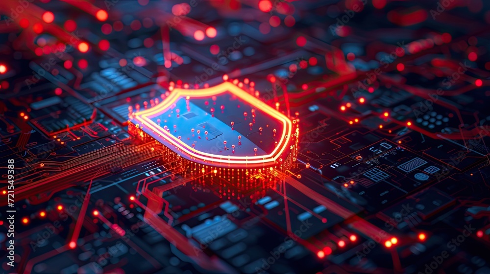 Next-Generation Cybersecurity: Advanced Digital Shield on Futuristic ...