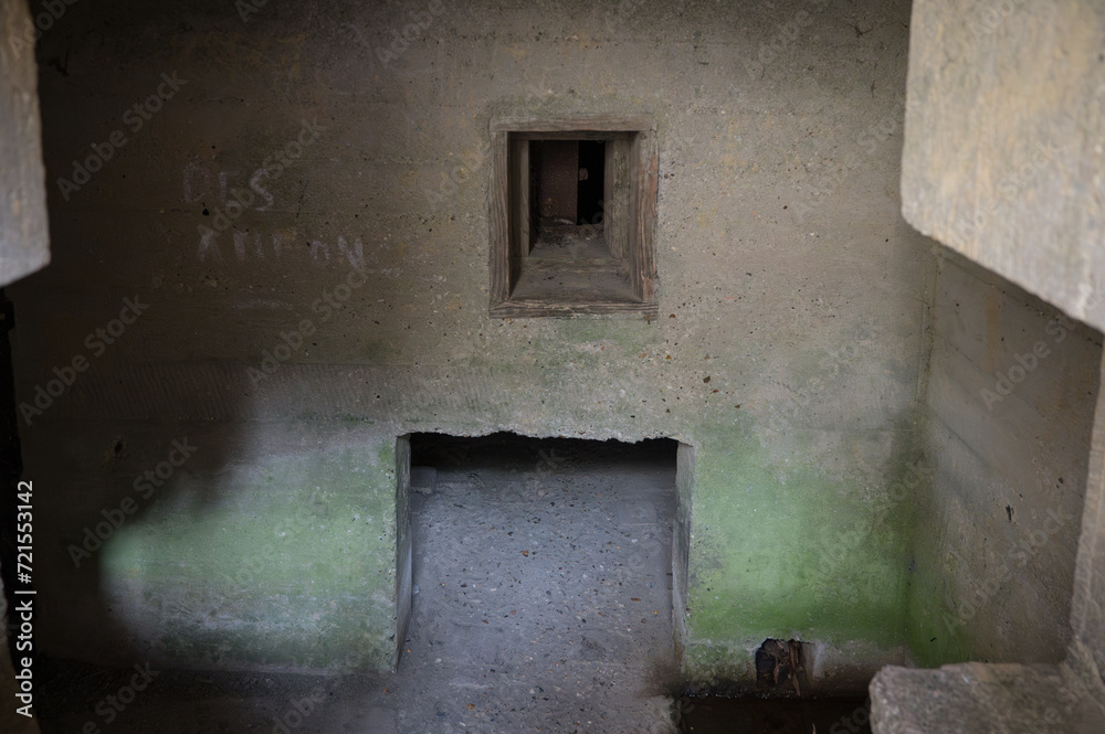 Surveillance window through which the Nazi German soldier from the ...