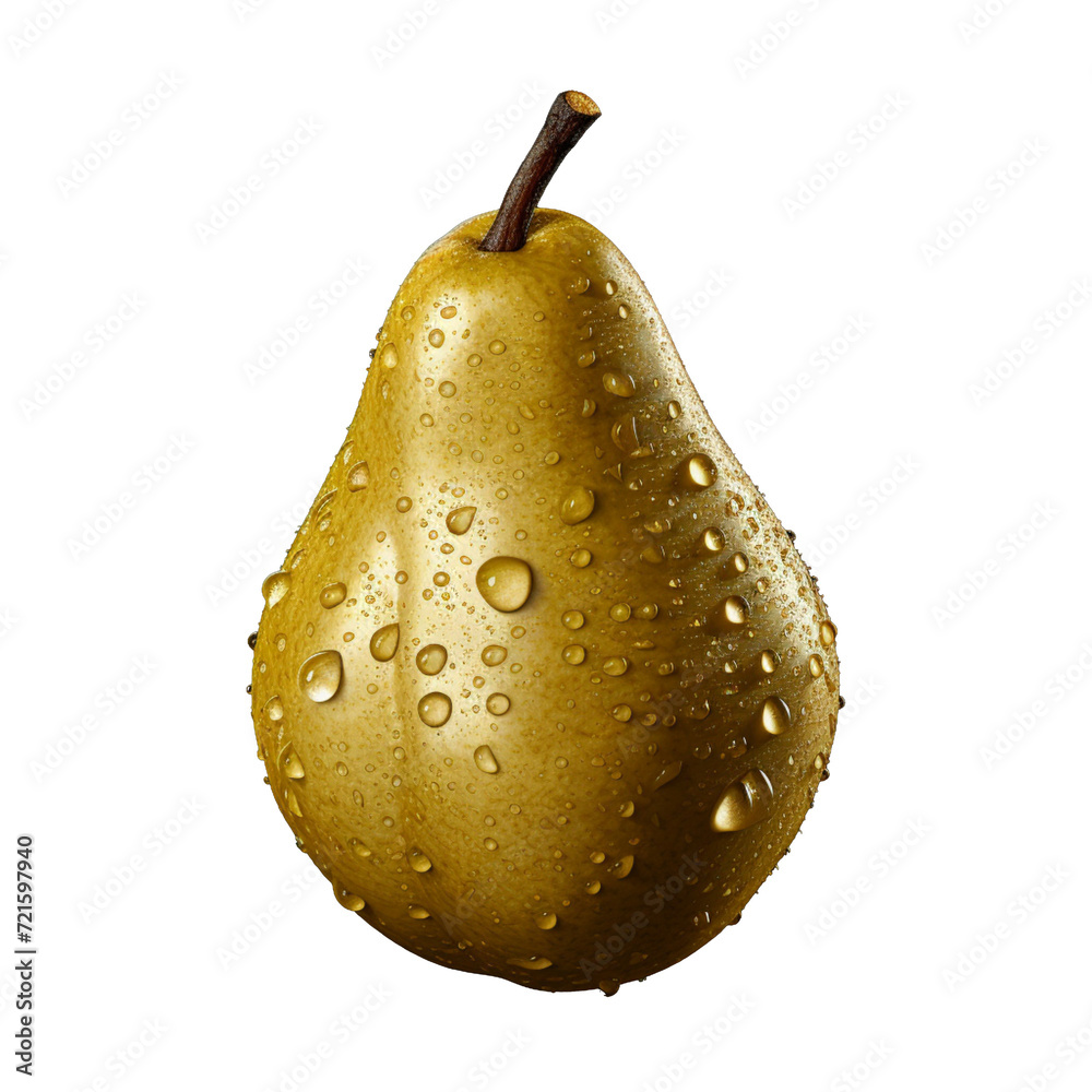Cutout of a Fully Riped Pear Isolated Against a Transparent Background ...