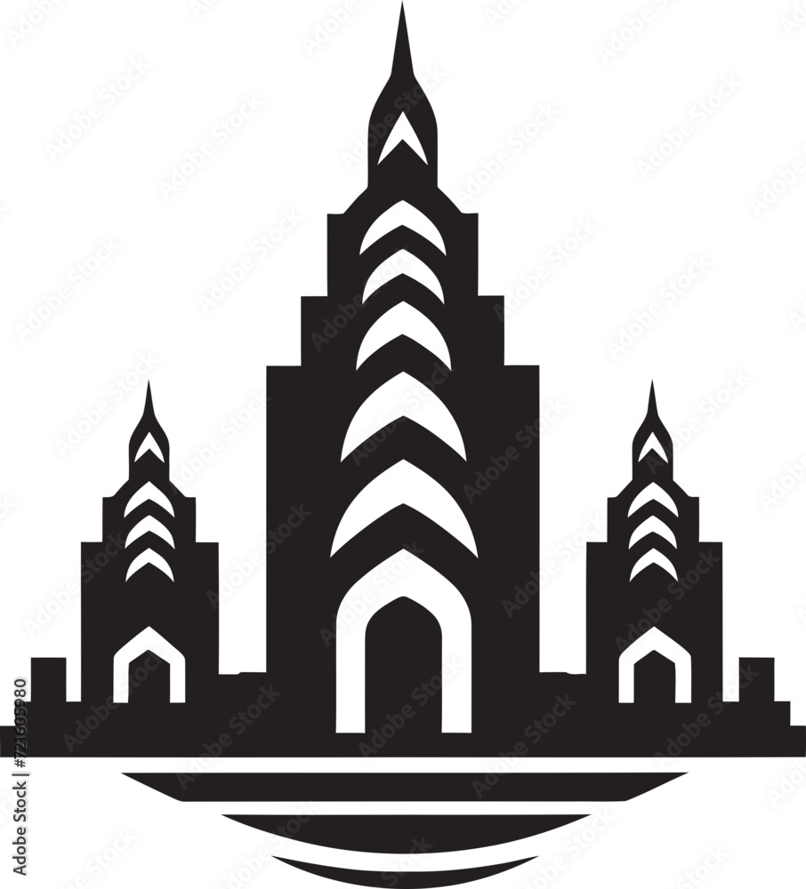 Vector Artwork of Traditional TempleIndian Temple Tower Vector Art ...