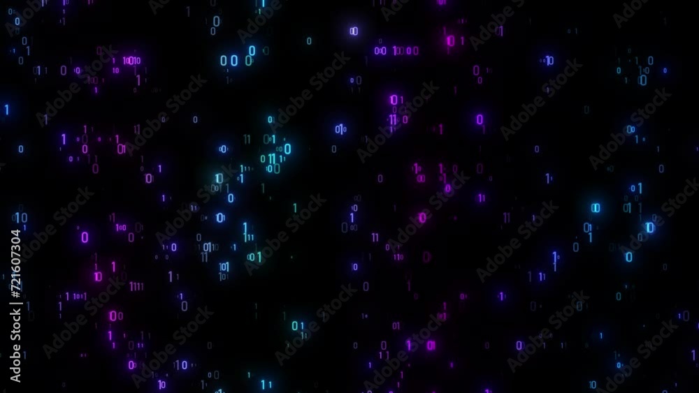 Matrix Code Digital Binary Code Programming And Coding Concept, Digital Computer Binary Code ...