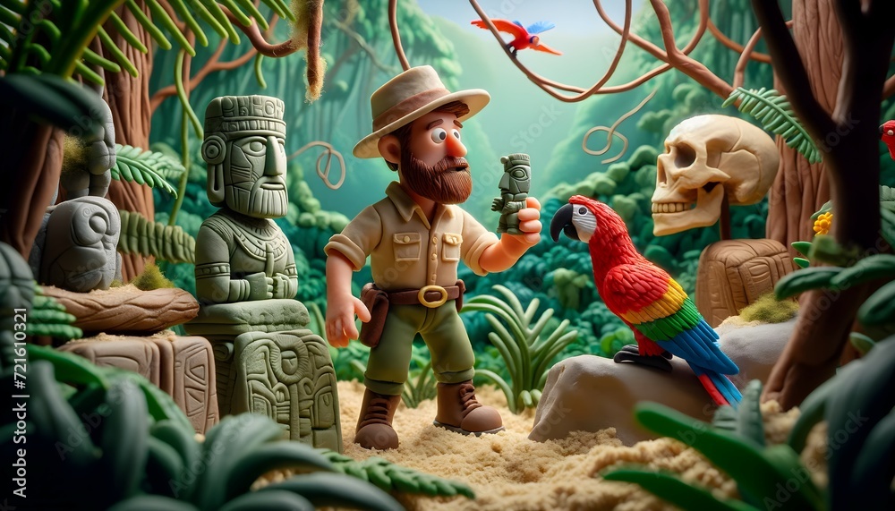 Personnages en pâte à modeler : découverte d'une inca Stock ...