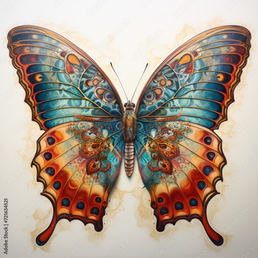 High-Resolution Lifelike Butterfly Painting Showcasing Unique Patterns ...