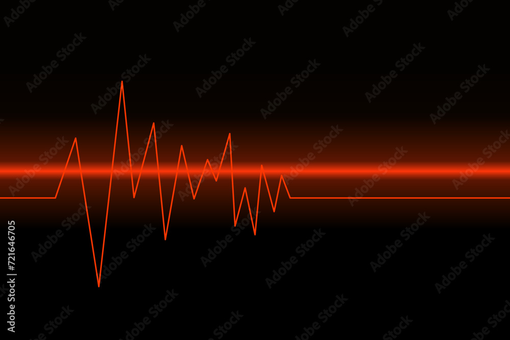 Red Black Heartbeat Cardiogram Medical Background Vector Illustration ...