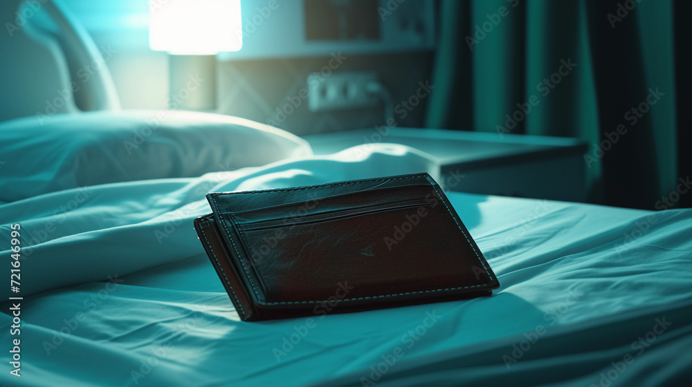 empty wallet on a hospital bed, symbolizing the financial toll of ...