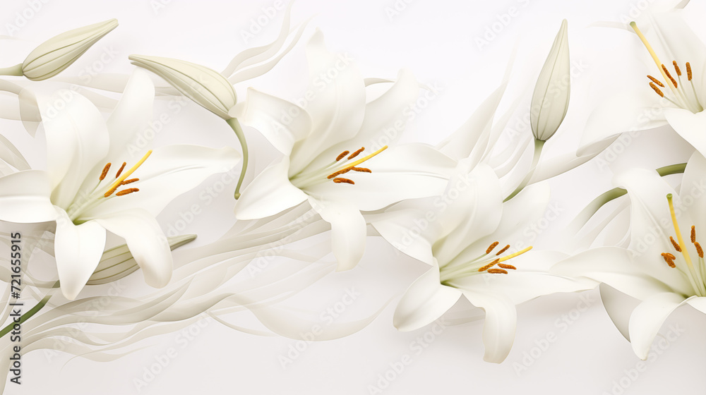 Lilies White Background, Hd Wallpapers PC, Background for presentations ...
