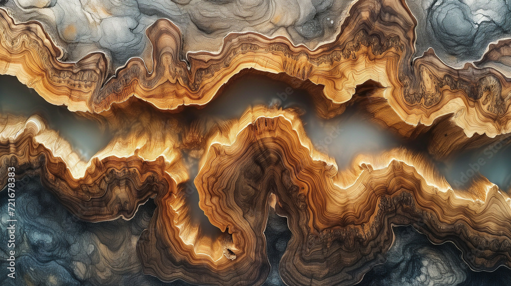 Abstract wood and colored epoxy resin texture background. Captivating ...