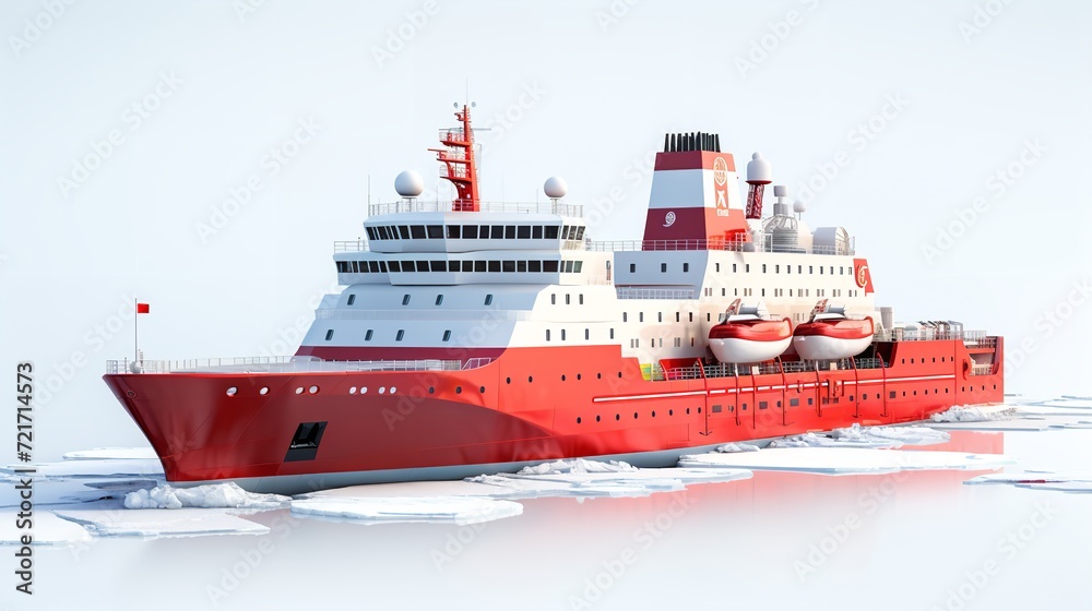 Mighty Icebreaker Ship Pioneering Arctic Waters - AI Generated Stock ...
