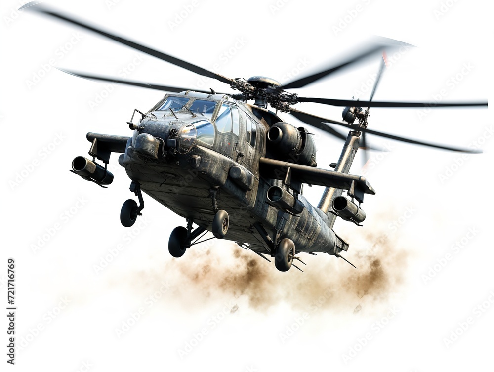 Advanced Military Helicopter Patrolling the Skies - AI Generated Stock ...
