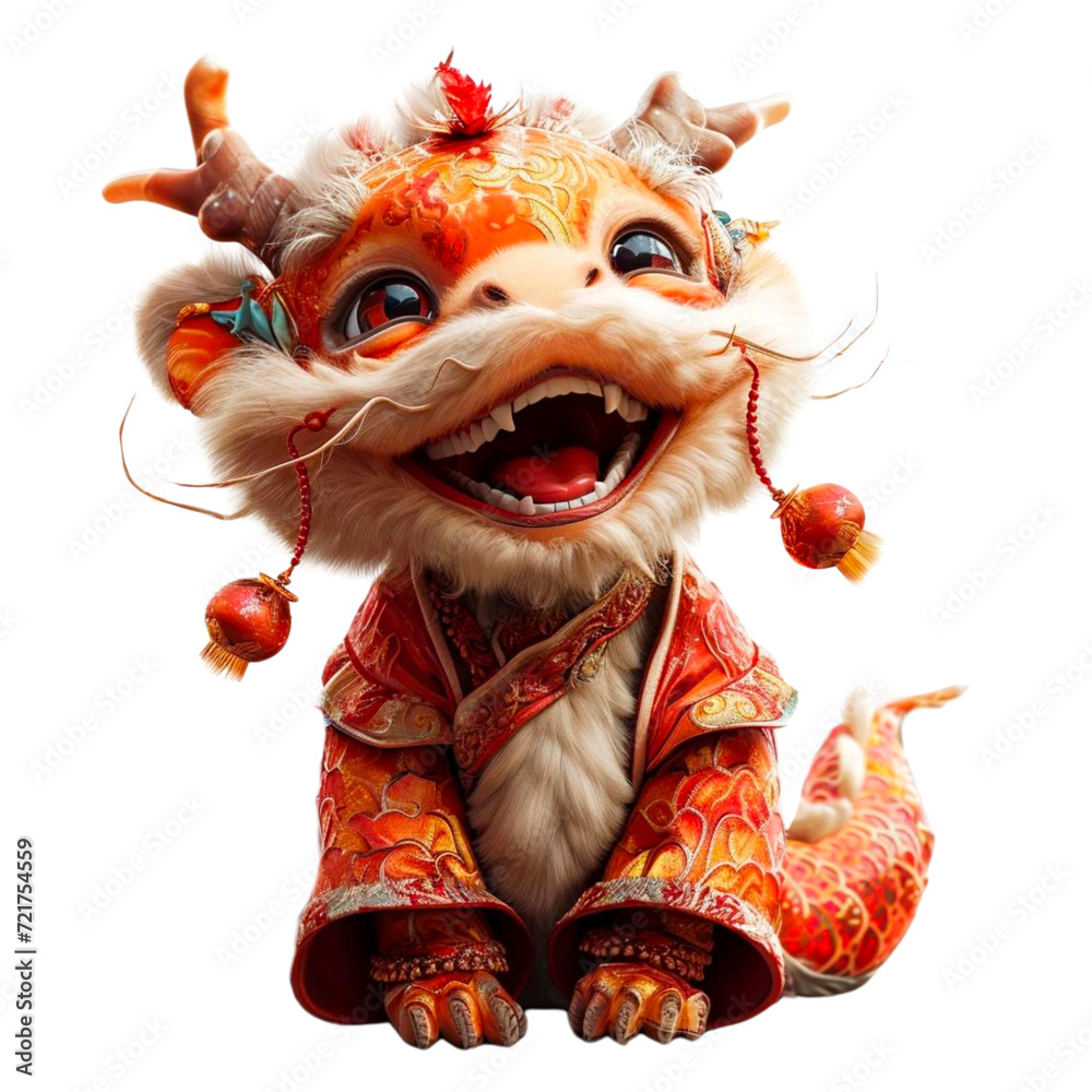 Watercolor Cute dragon Chinese New Year 2024 Clipart, Dragon Chinese ...