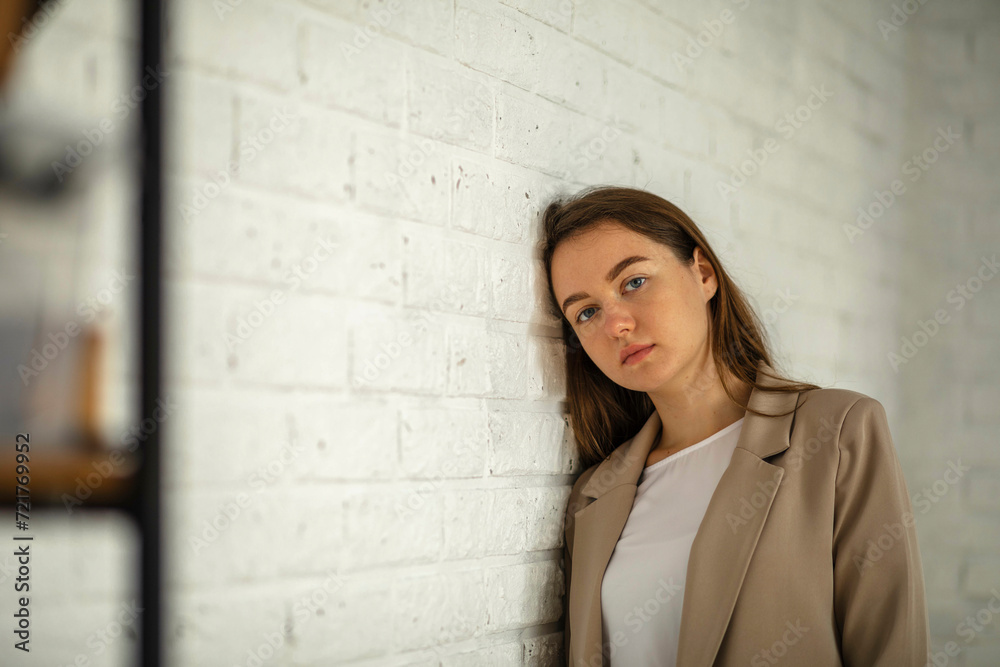 woman, burnout from work stress, over time and mental health fatigue ...