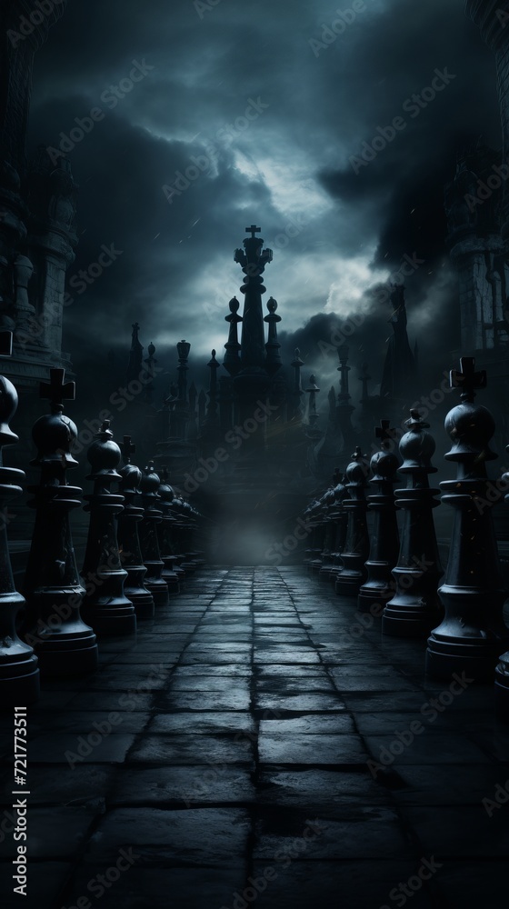 chess free background wallpaper, in the style of gothic futurism ...
