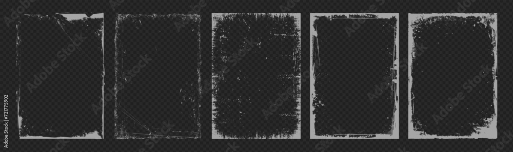 Realistic grunge paper overlay texture with torn or ripped edges. Dirty ...