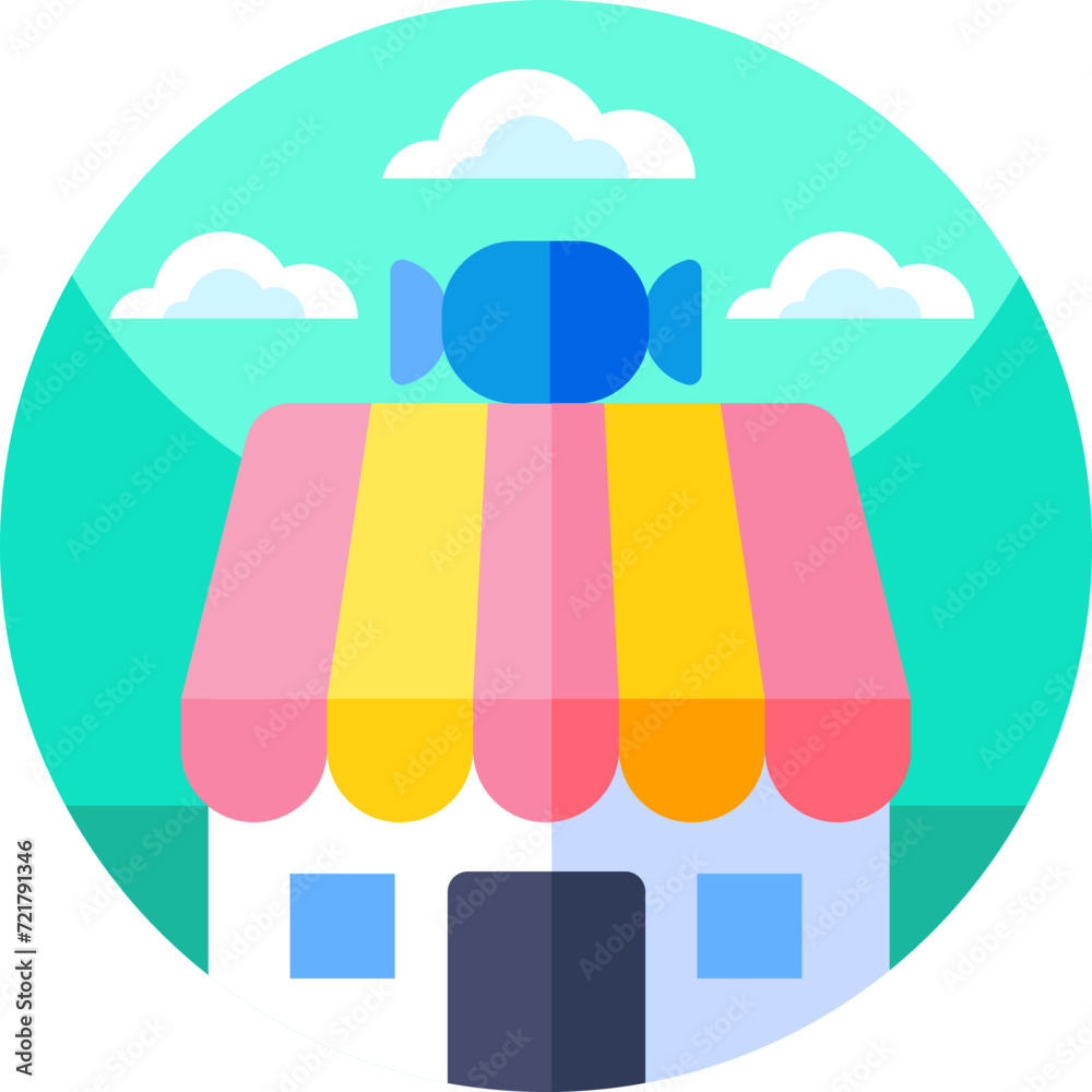 Candy Shop Icon, Candy Store, Sweet Shop, Confectionery, Candy Shop ...