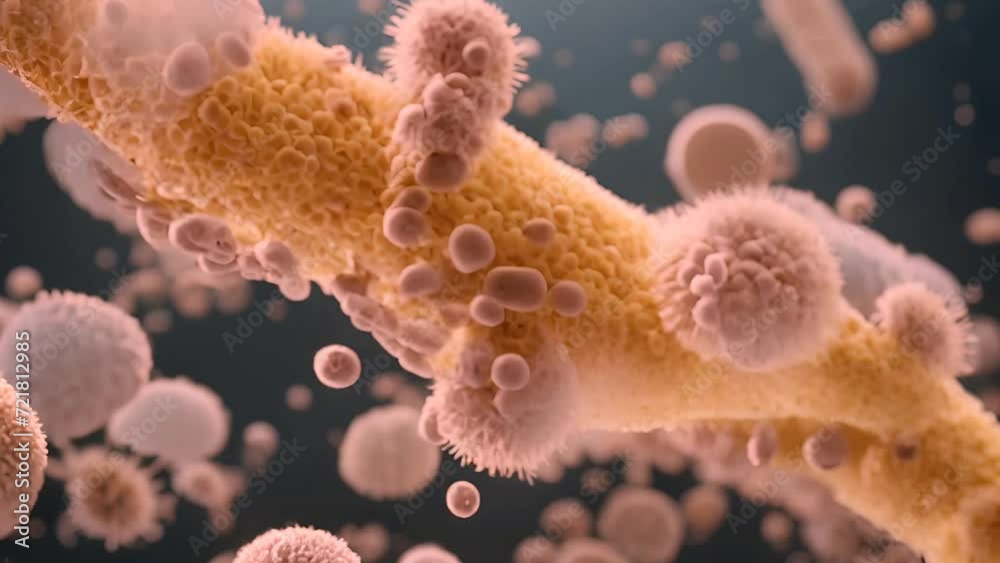 Captivating cinematic footage of viruses and bacteria undergoing ...