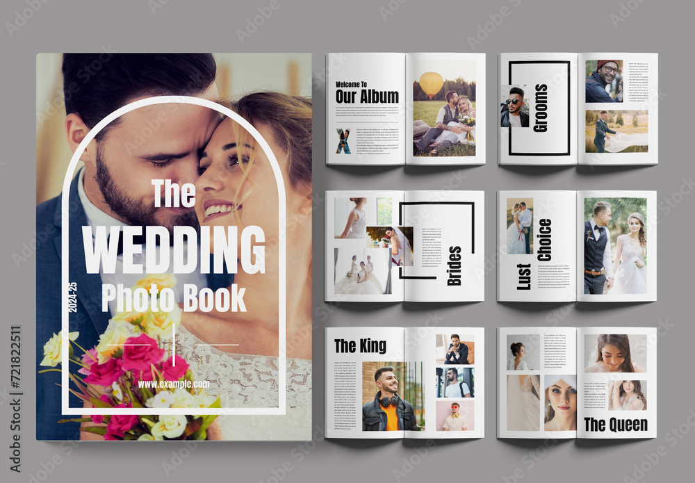 Wedding Photo Book Layout Stock Template | Adobe Stock