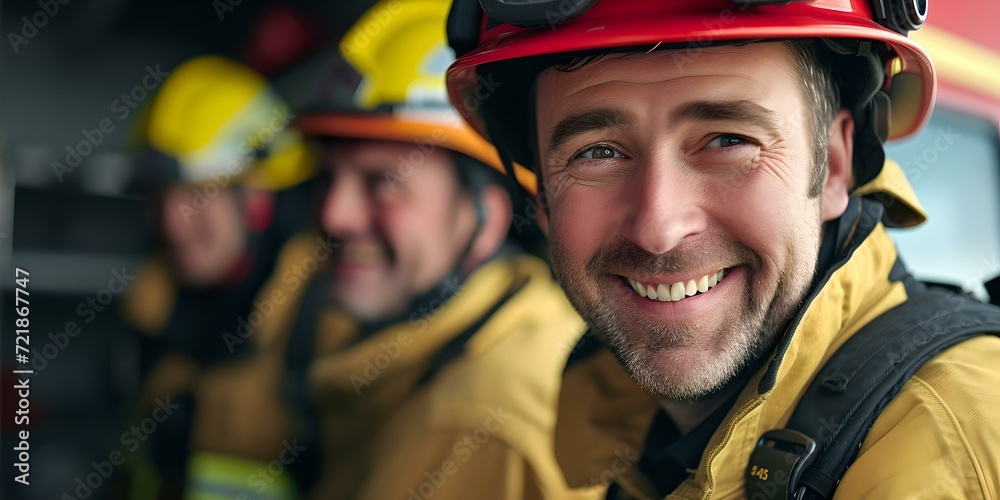 Brave firefighters in action: heroes at work, capturing smiles and ...