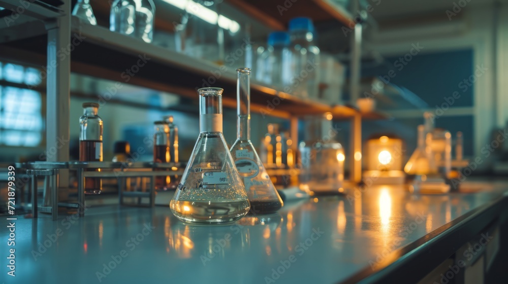 Students conducting experiments at university science lab. Stock Photo ...