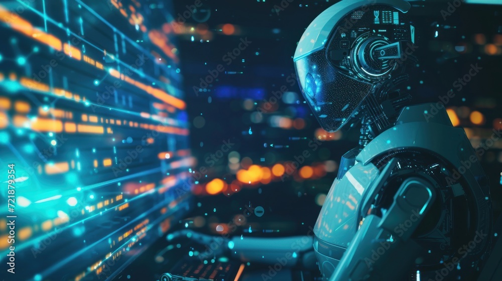 Chatbot Chat with AI, Artificial Intelligence. Man using technology ...