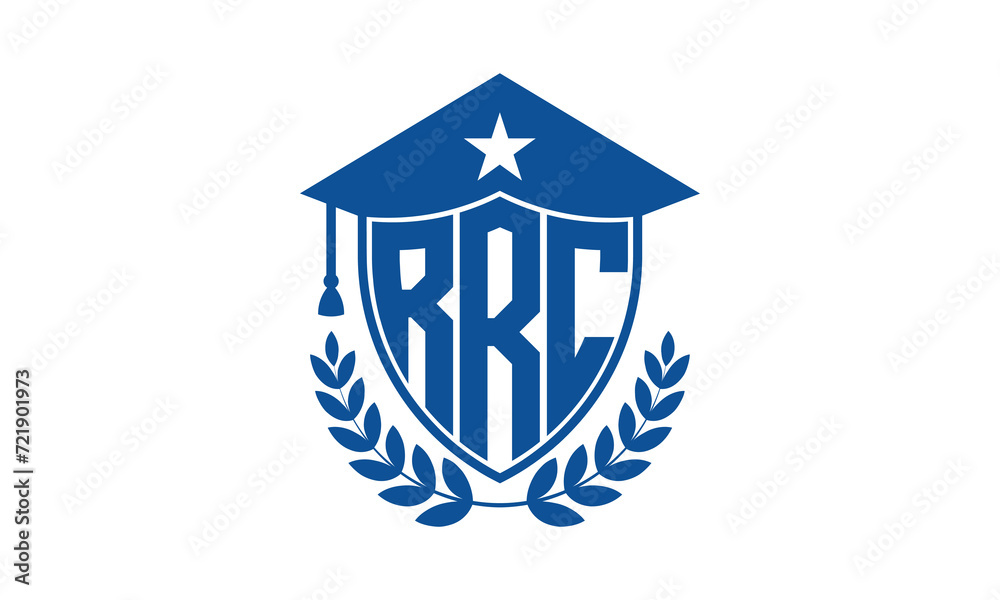 RRC three letter iconic academic logo design vector template. monogram ...