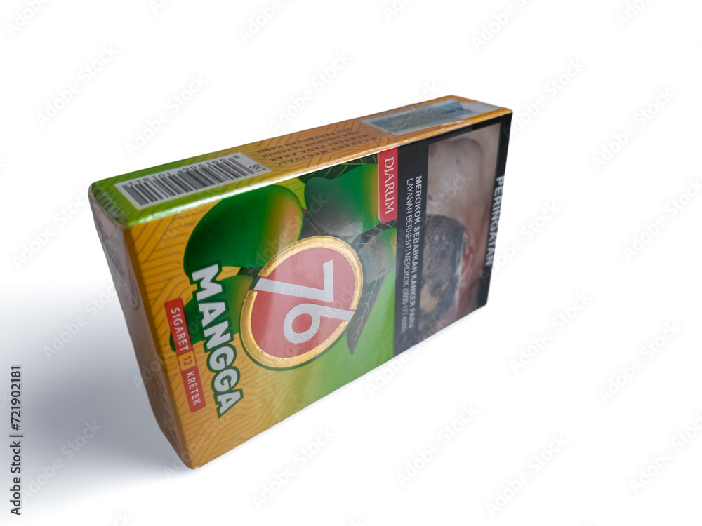 Djarum 76 Mangga Kretek up close. Packaged cigarettes. Djarum 76 mangga ...