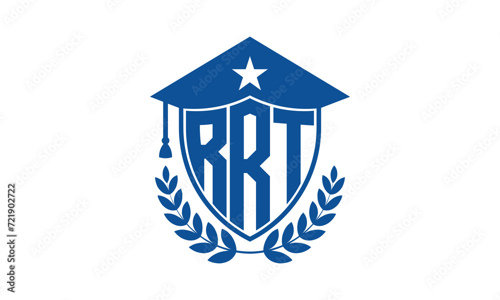 RRT three letter iconic academic logo design vector template. monogram ...