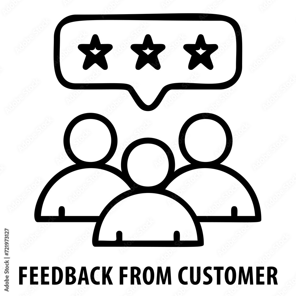 Feedback from customer, customer review, feedback icon, opinion, rating ...