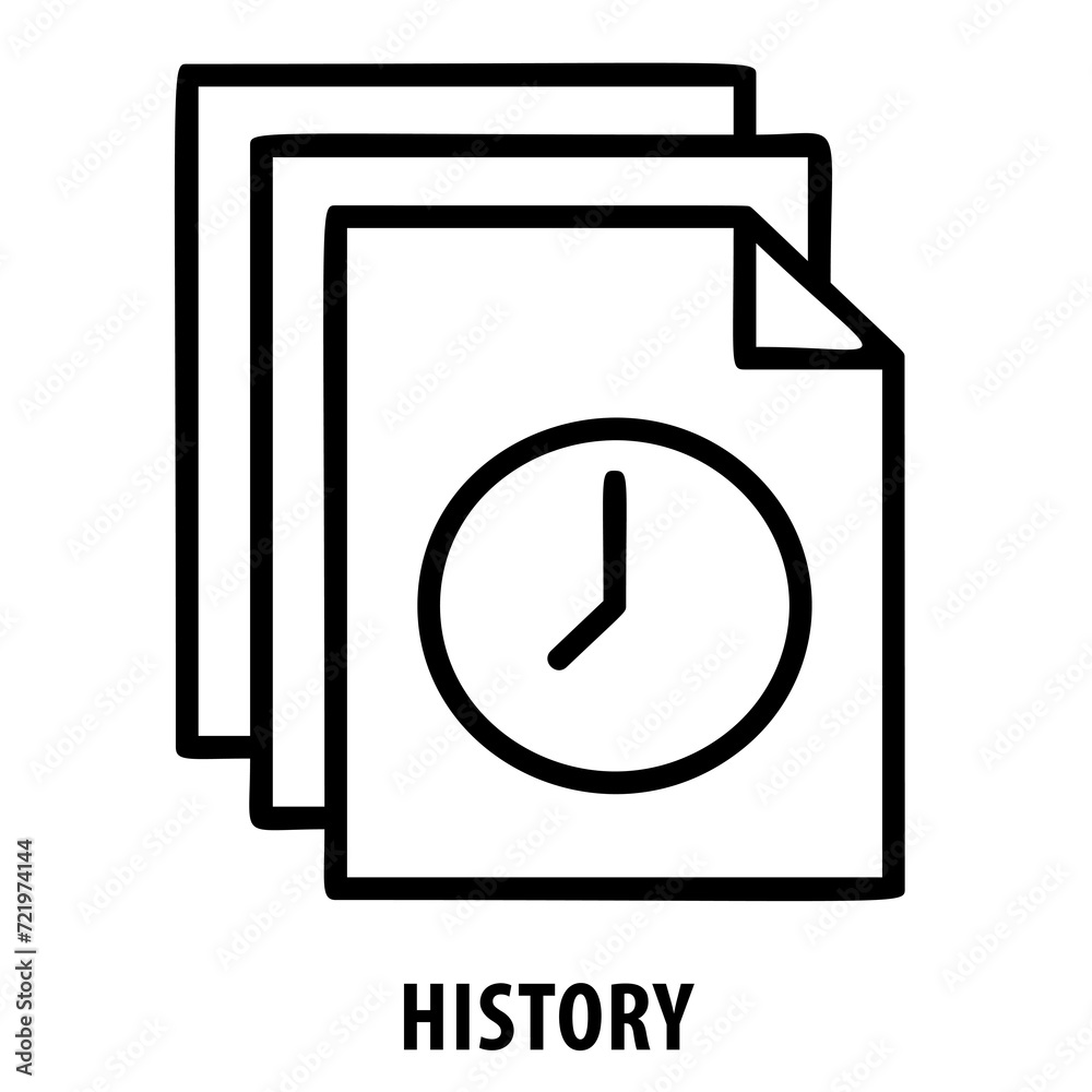 History, past, timeline, historical, history icon, records, archive ...