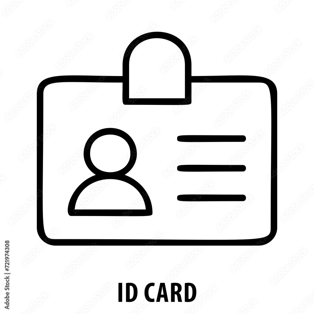 ID card, identification, identity, ID card icon, personal information ...