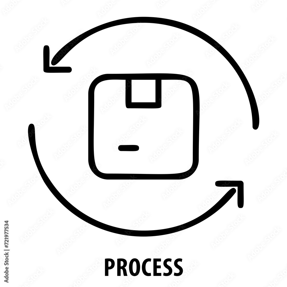 Process, workflow, process icon, procedure, system, steps, process ...