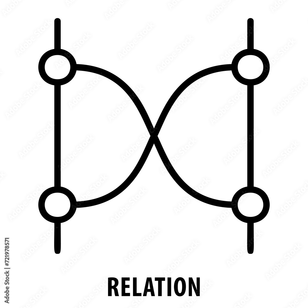 Relation, relationship, connection, association, link, relation icon ...