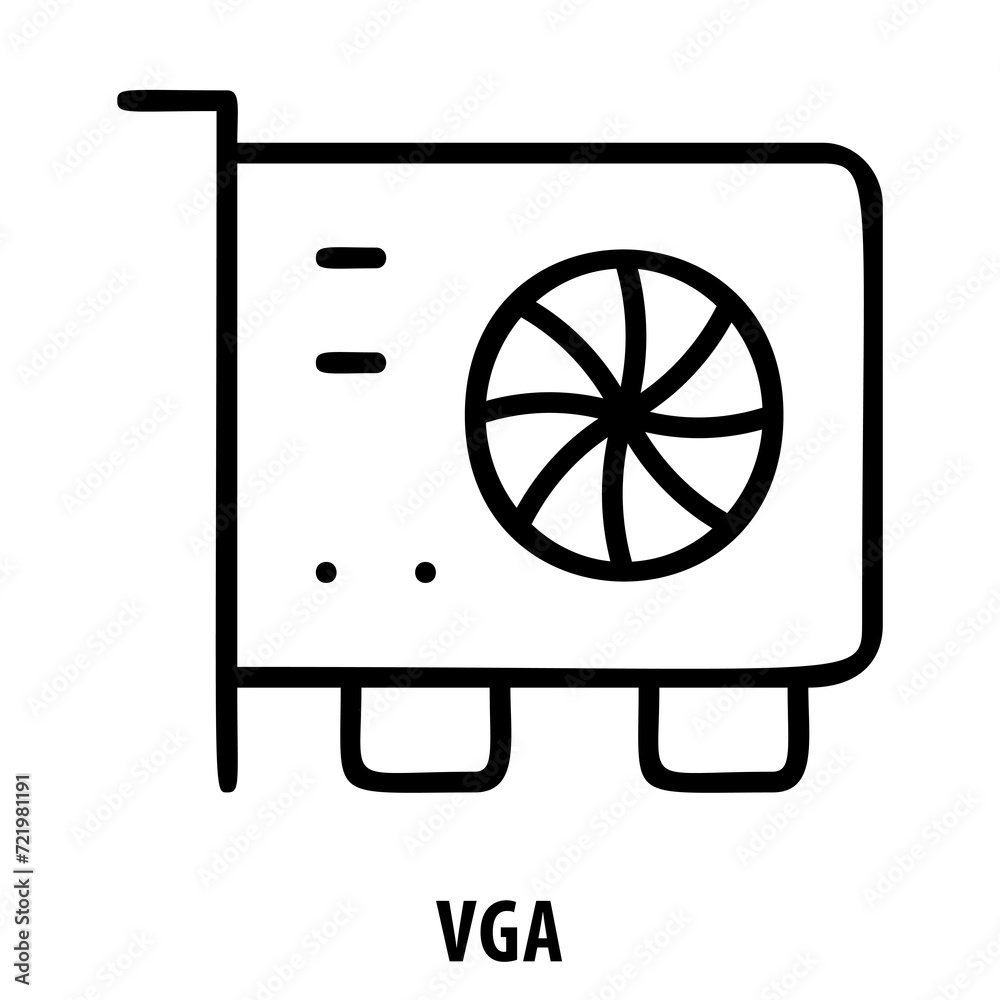 VGA, video graphics array, connector, display, VGA icon, computer ...