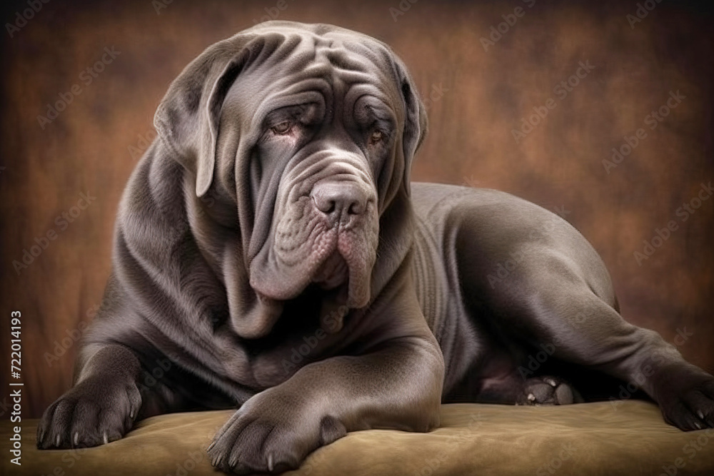 Mastino Neapolitan Mastiff purebred beautiful breed of dog, background ...