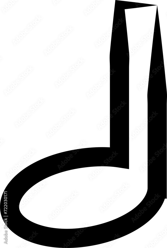 Various musical notes in black on transparent, png. Standard music ...