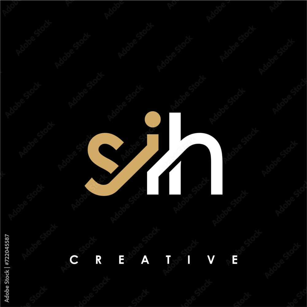 SIH Letter Initial Logo Design Template Vector Illustration Stock ...