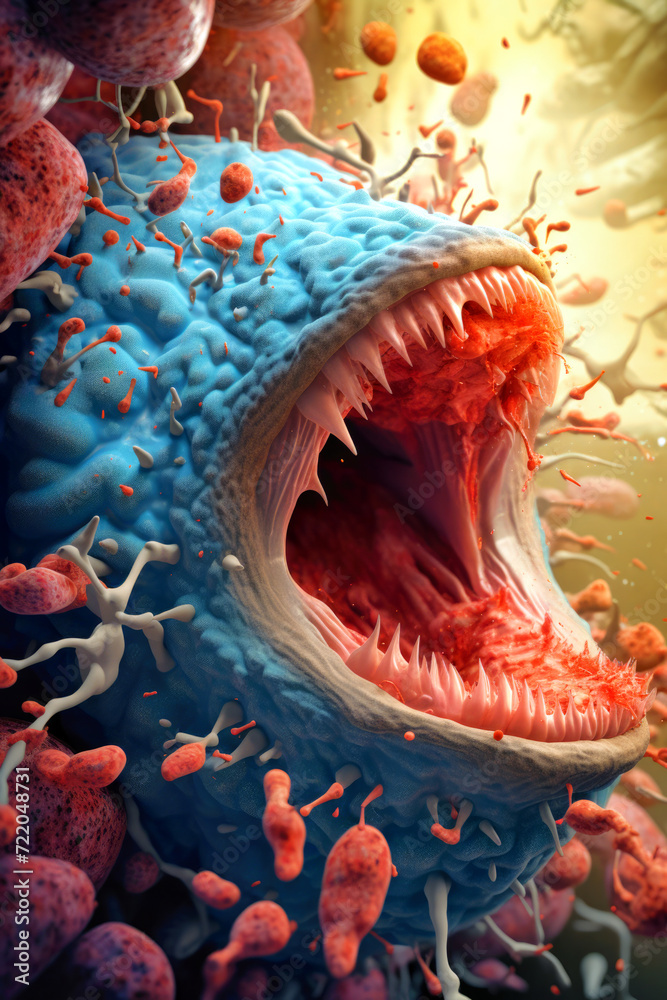 The human innate immune system: a phagocytic scavenger cell (Generative ...