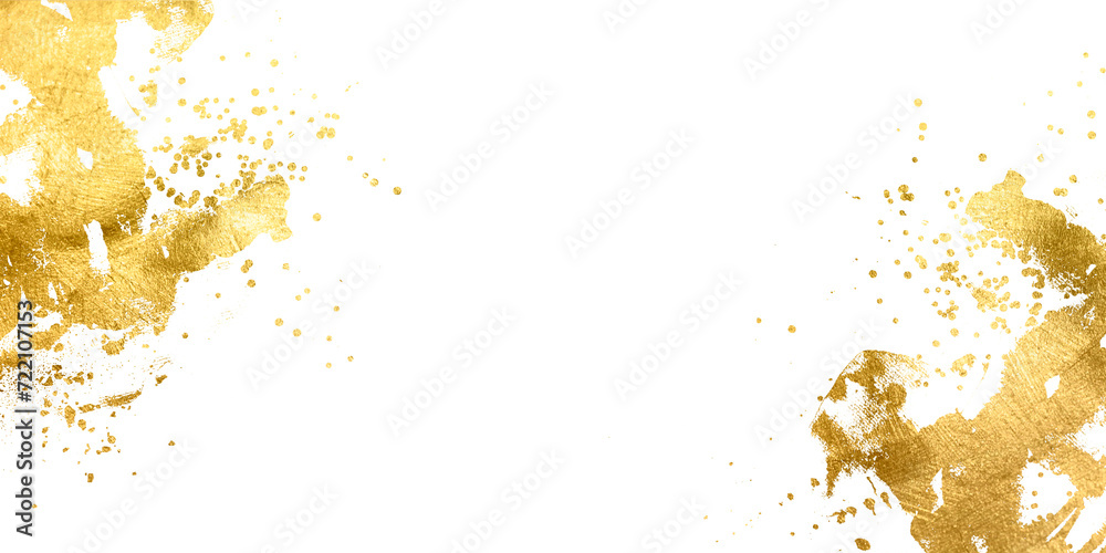 Gold sparkle ,splatter border,Gold Foil Frame Gold brush stroke on ...
