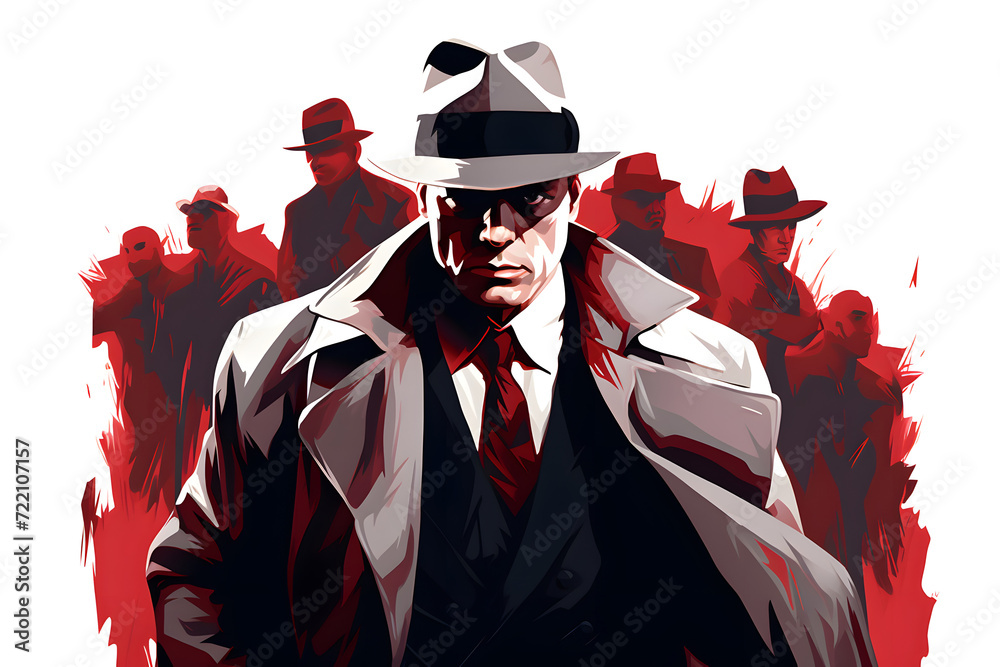 Mafia Gangster Mafia Boss Illustration Of A Mafia Man Gangster Criminal Illustrated Mafia