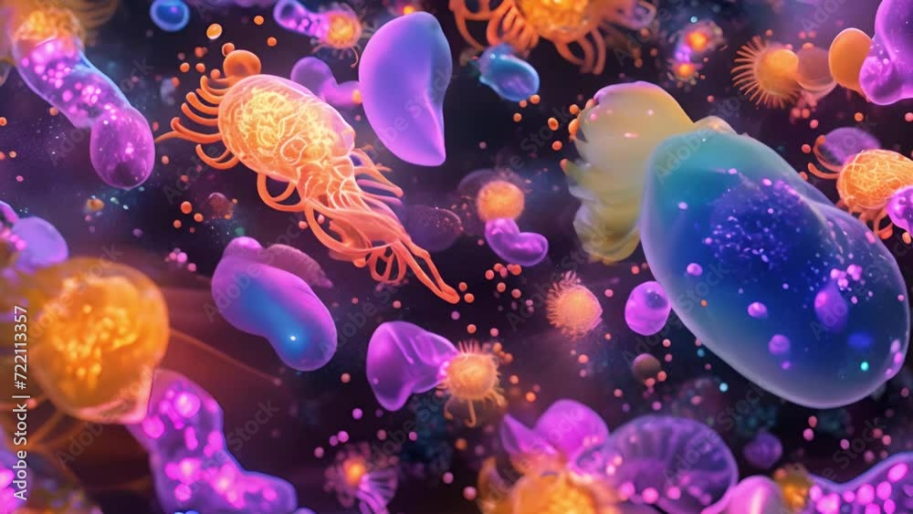 Vidéo Stock Micro bacterial. Bacteria Colony, Microbiome and Bacteria ...