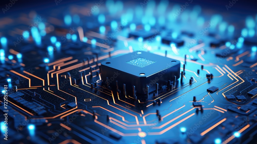 AI on Micro Chip - An AI-Generated Image of a Micro Chip Surrounded by ...