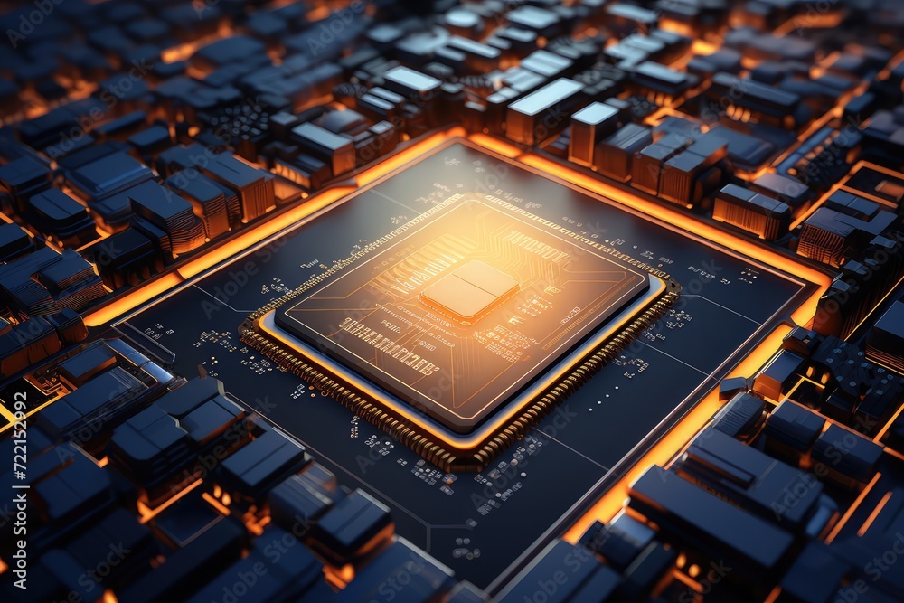 AI on Micro Chip - An AI-Generated Image of a Micro Chip Surrounded by ...