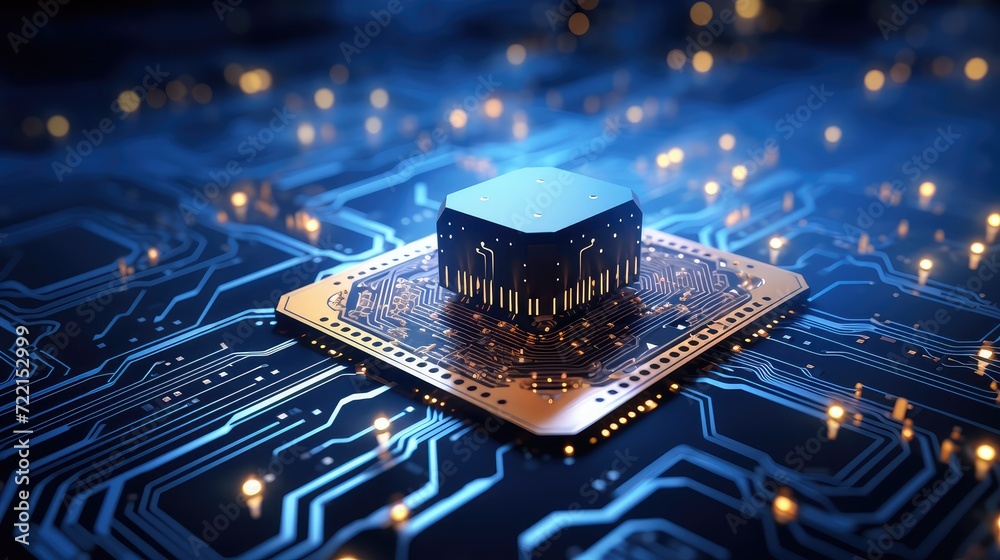 AI on Micro Chip - An AI-Generated Image of a Micro Chip Surrounded by ...