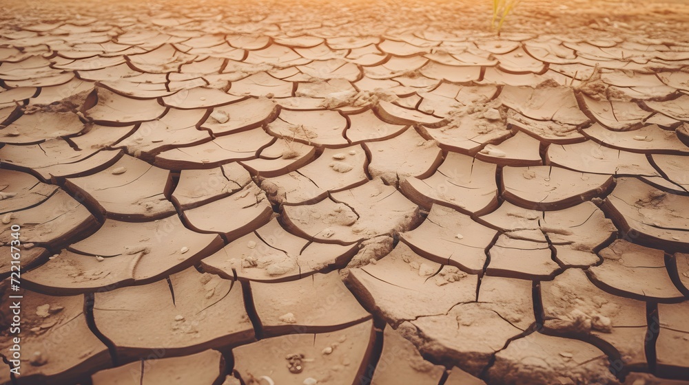Climate change and drought land. Water crisis. Arid climate. Crack soil ...