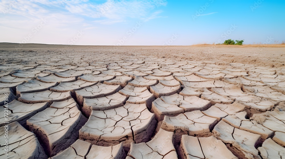 Climate change and drought land. Water crisis. Arid climate. Crack soil ...
