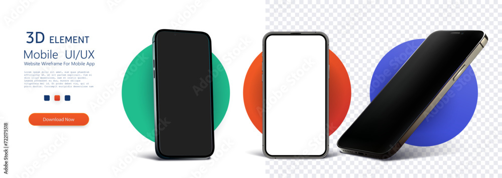 Sleek Smartphone Mockups Showcasing Front, Side, and Angled Views on ...