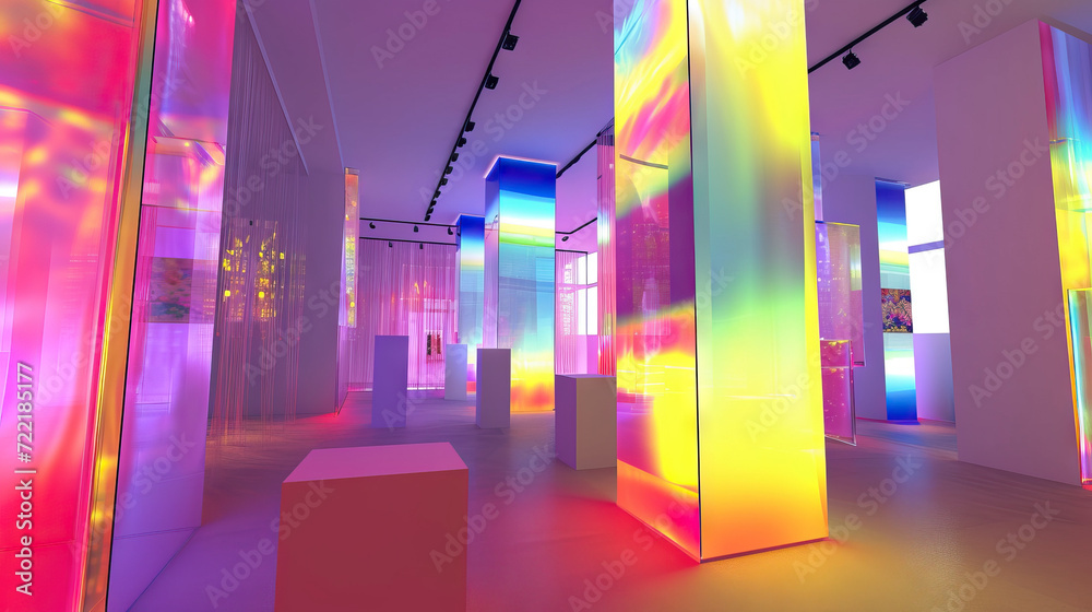 A Contemporary Art Gallery: The Gallery Showcases Animated Exhibits ...