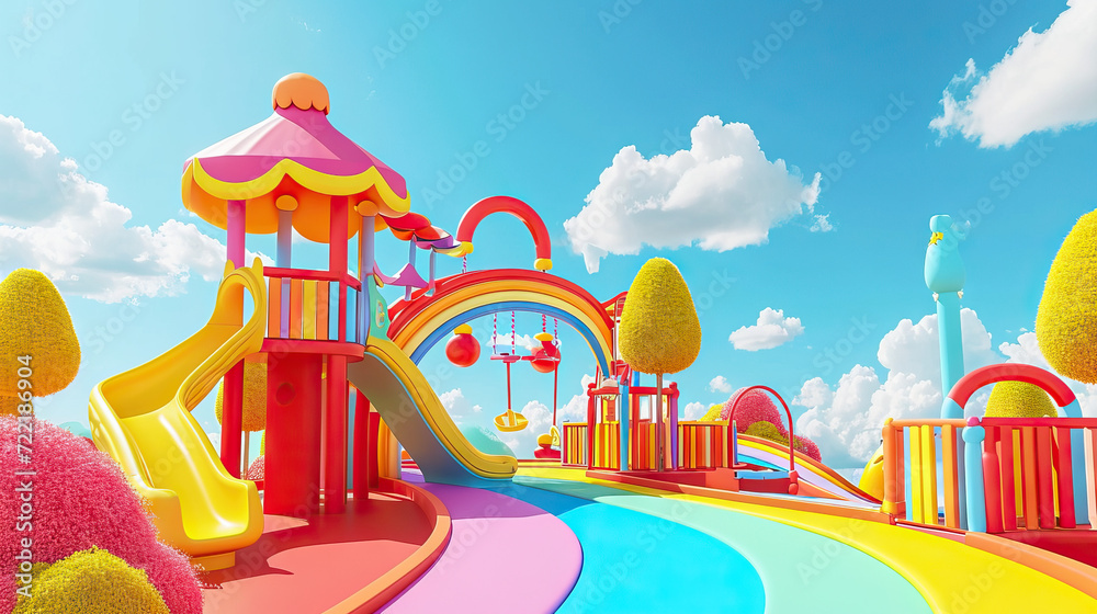 A Magical Playground: Set on a Rainbow Bridge, This Fantastic ...