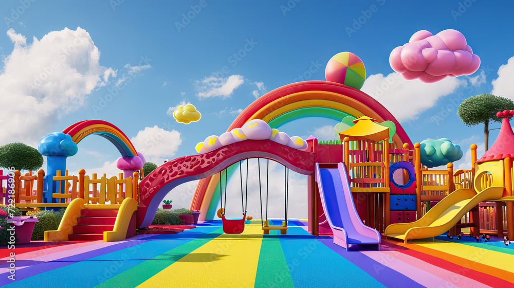 A Magical Playground: Set on a Rainbow Bridge, This Fantastic ...